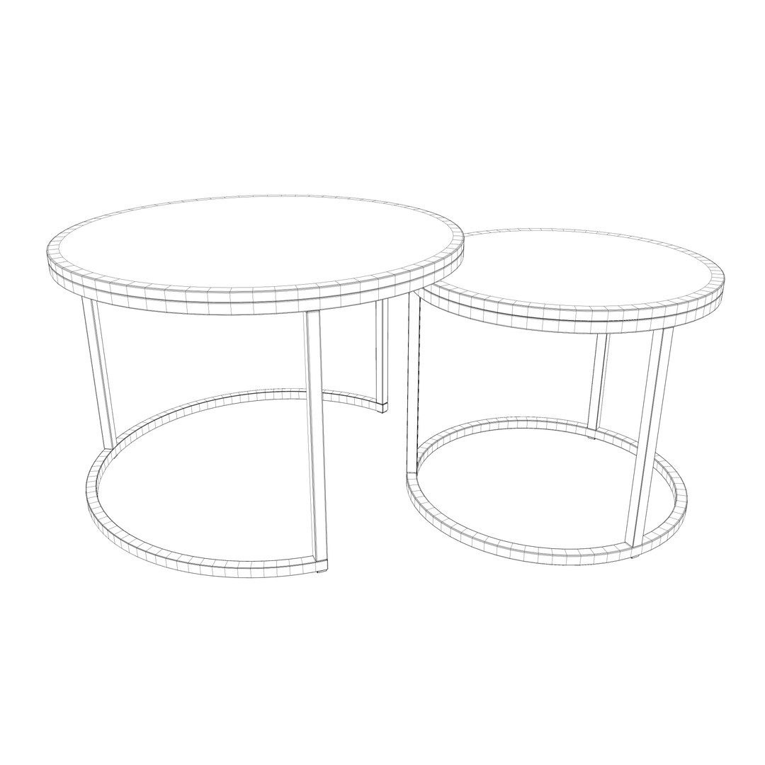 Double Coffe Table 3D Model - TurboSquid 2283152