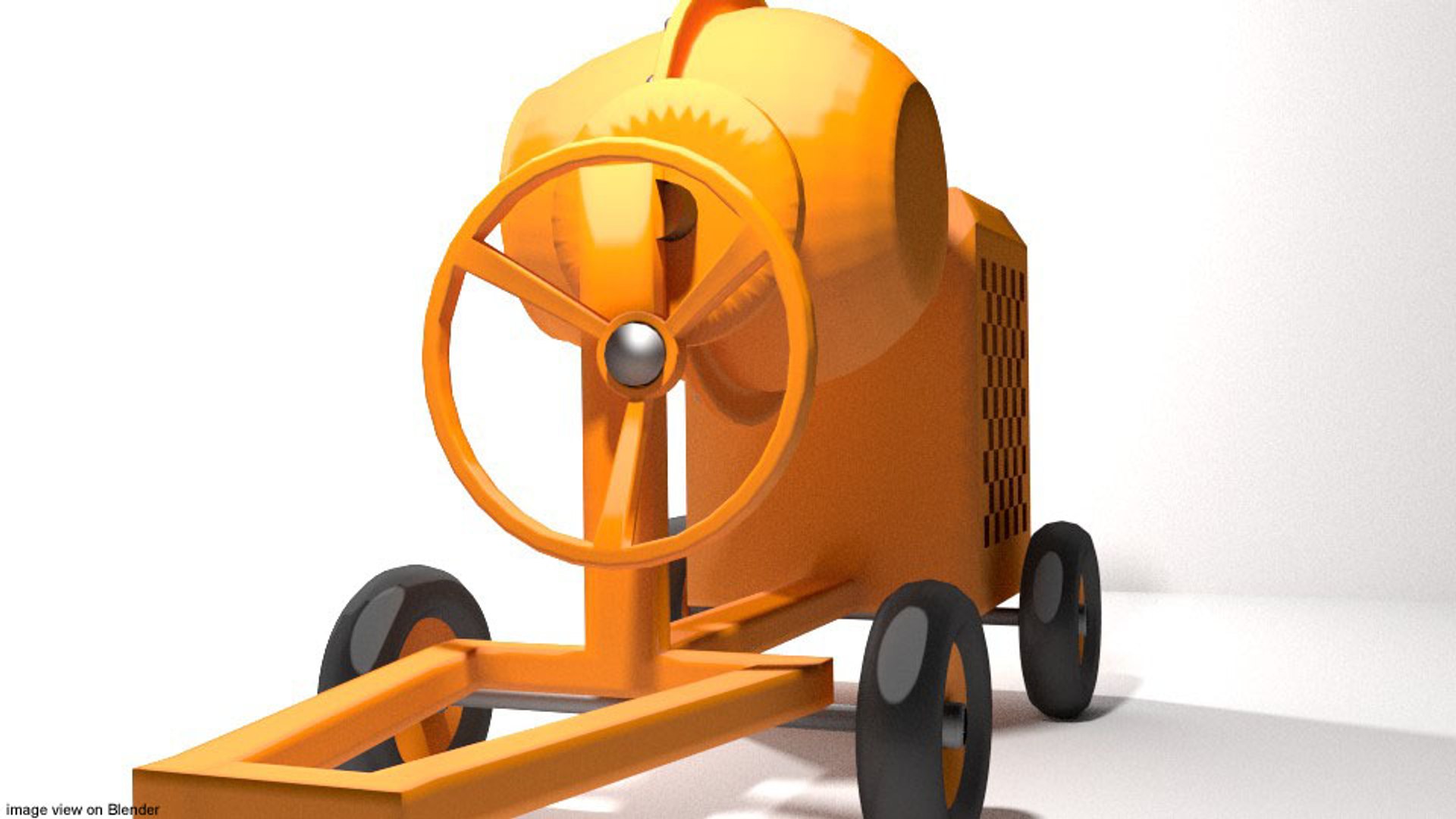 Concrete Machine Mixer 3d Model