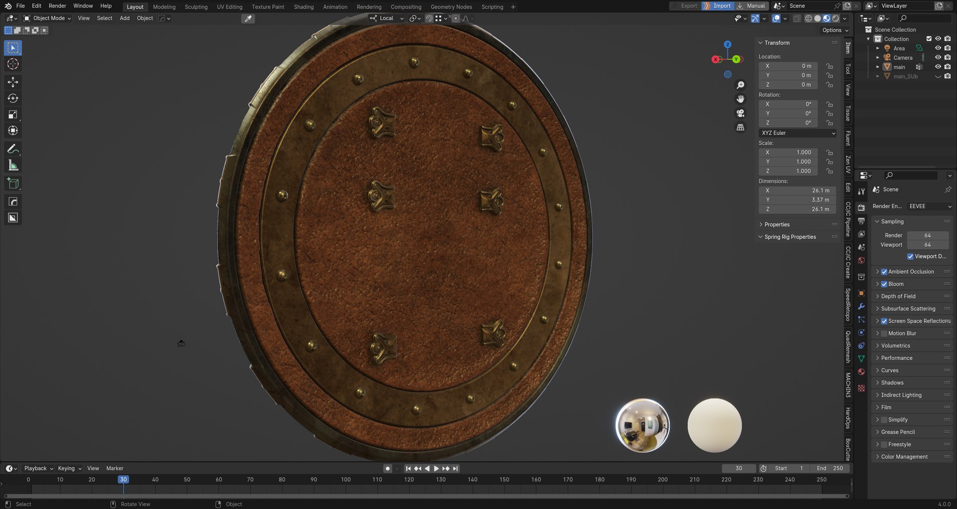 Wonder Woman Shield High Poly PBR Material 3D - TurboSquid 2296039
