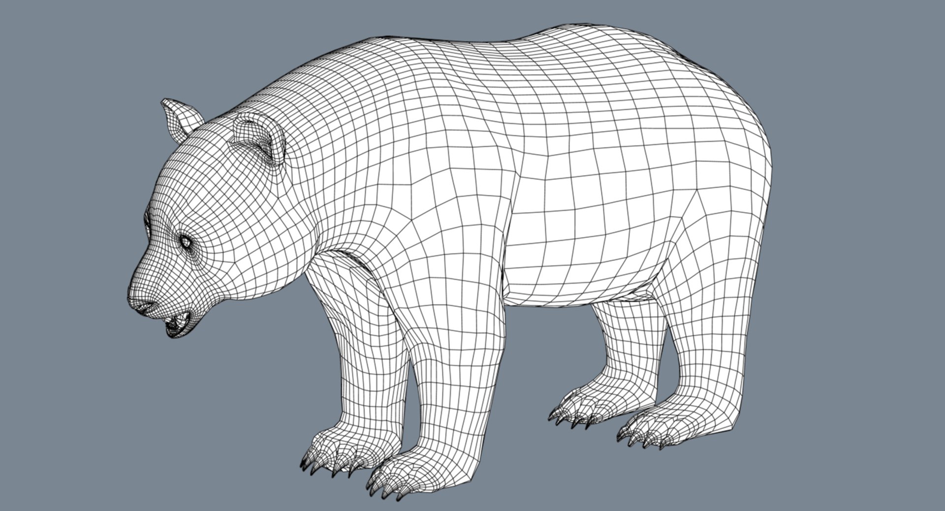 giant panda bear fur obj