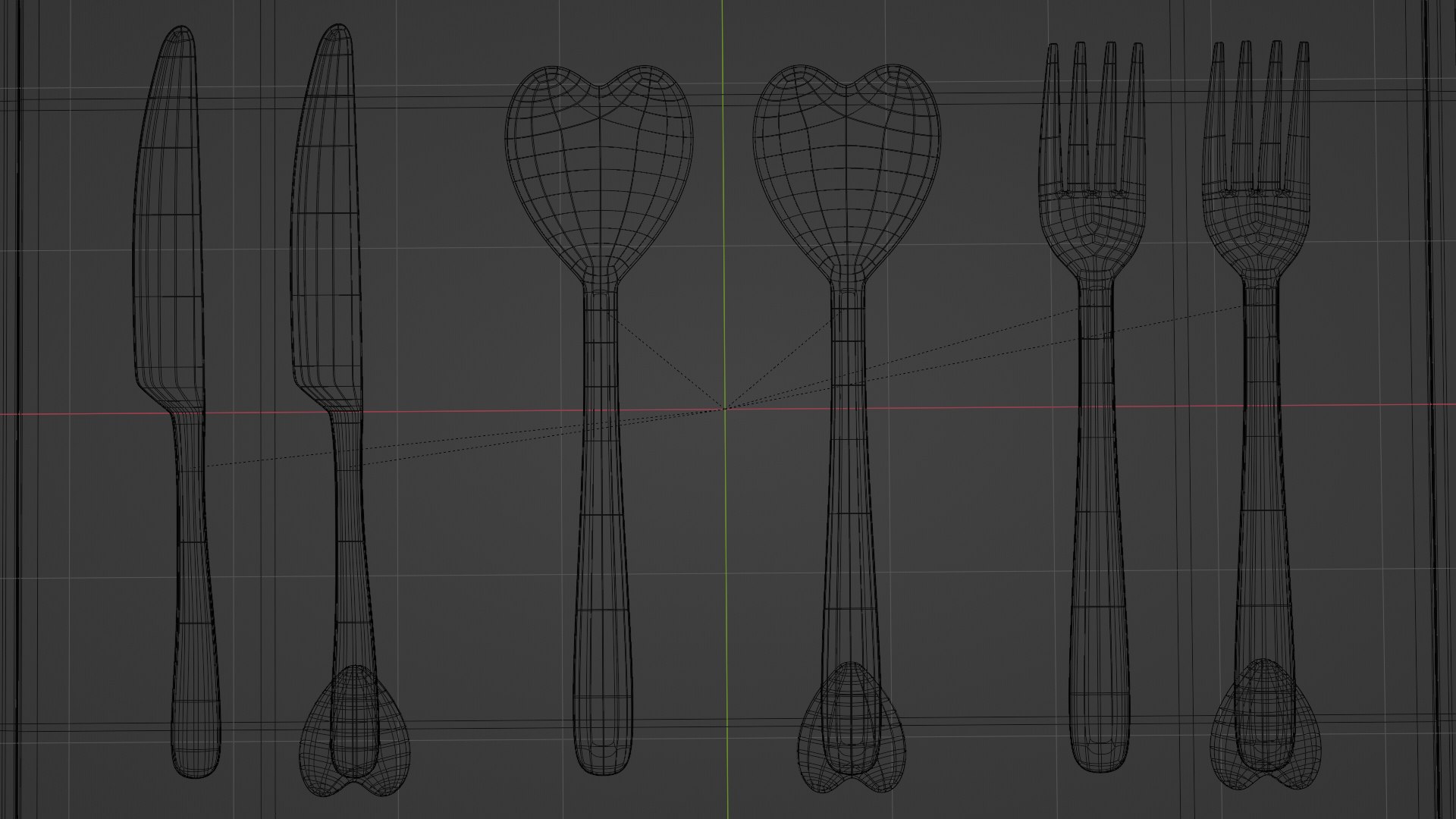Heart Cutlery 3D Model - TurboSquid 2153521