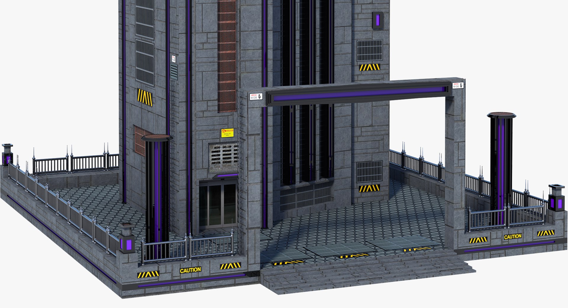 3D Sci-fi Building Model - TurboSquid 1498187