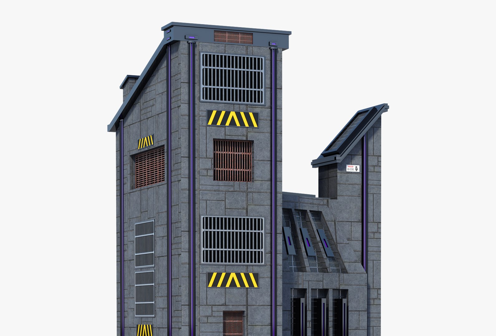 3D Sci-fi Building Model - TurboSquid 1498187