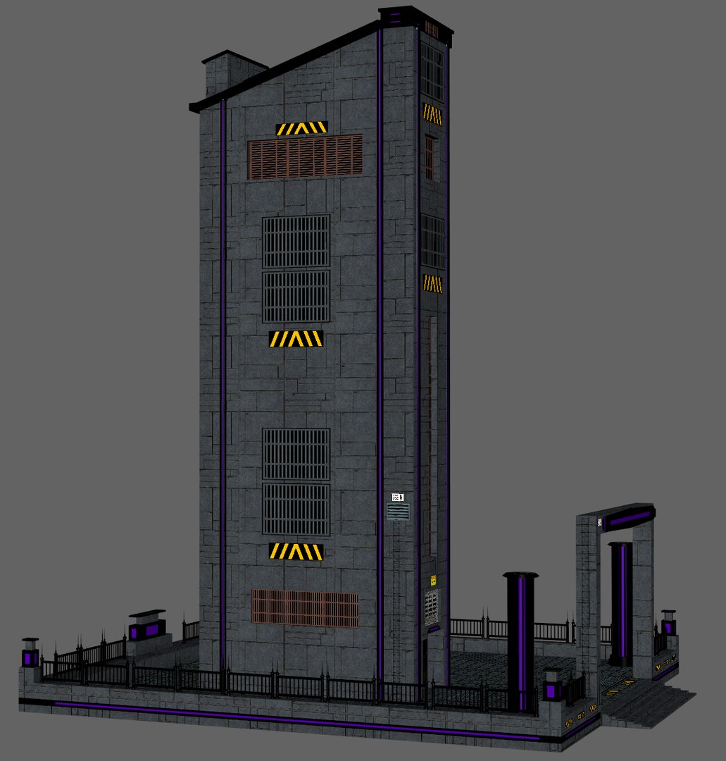 3D Sci-fi Building Model - TurboSquid 1498187