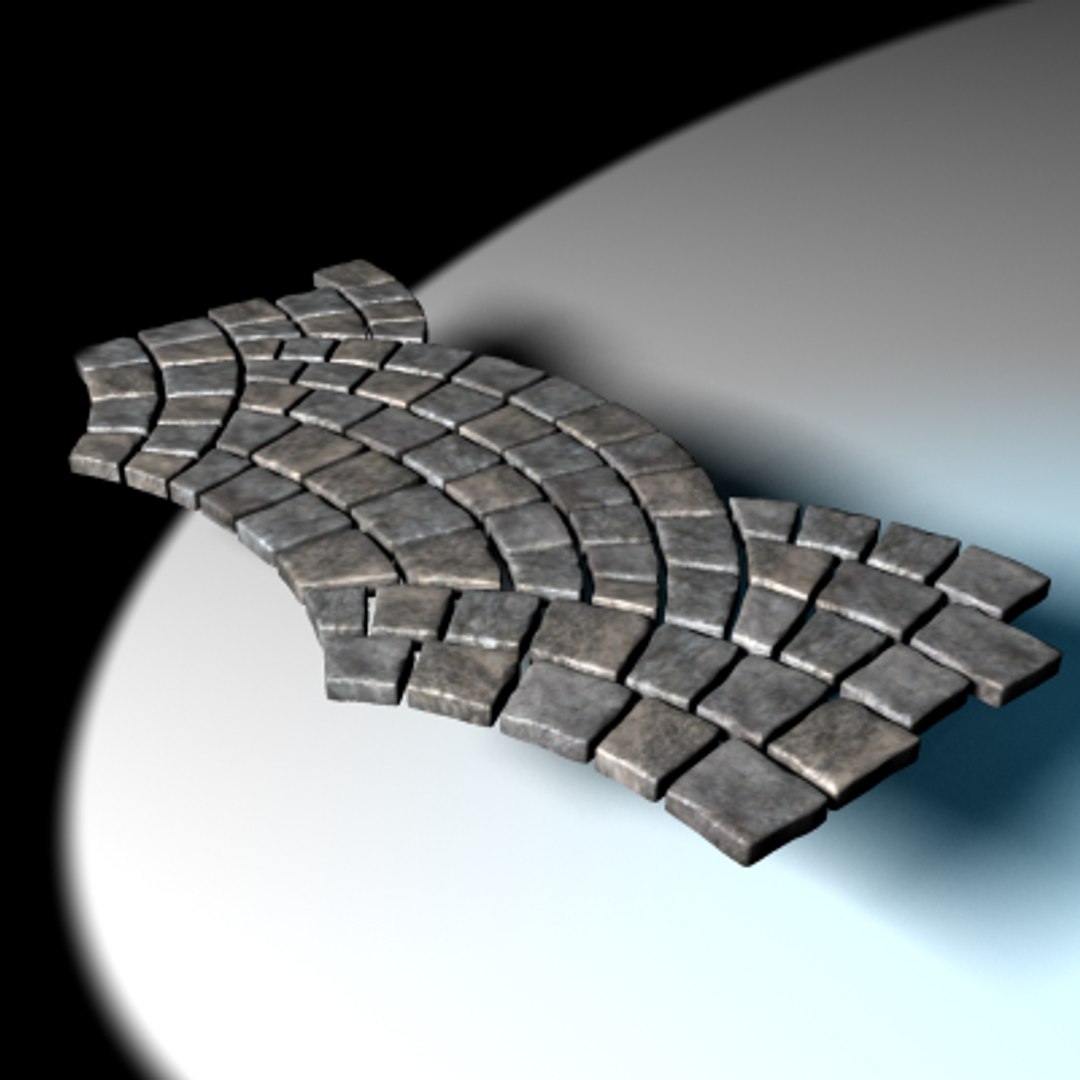 Cobble Stones Fan Pattern 3d Model