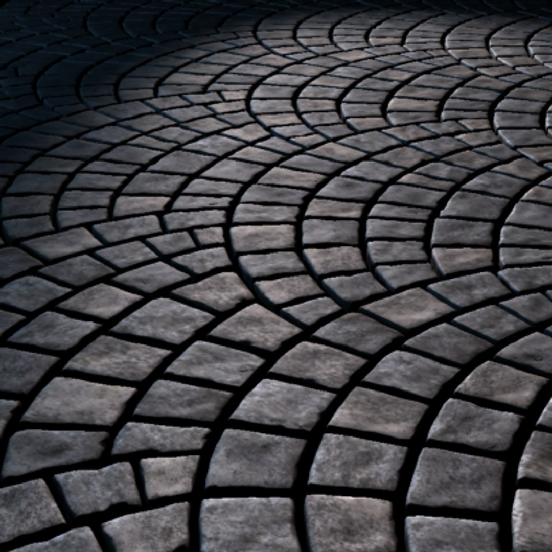Cobble Stones Fan Pattern 3d Model