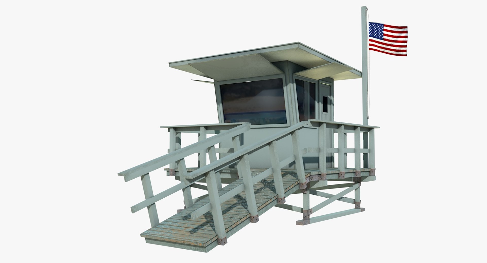 3d Model Lifeguard Tower
