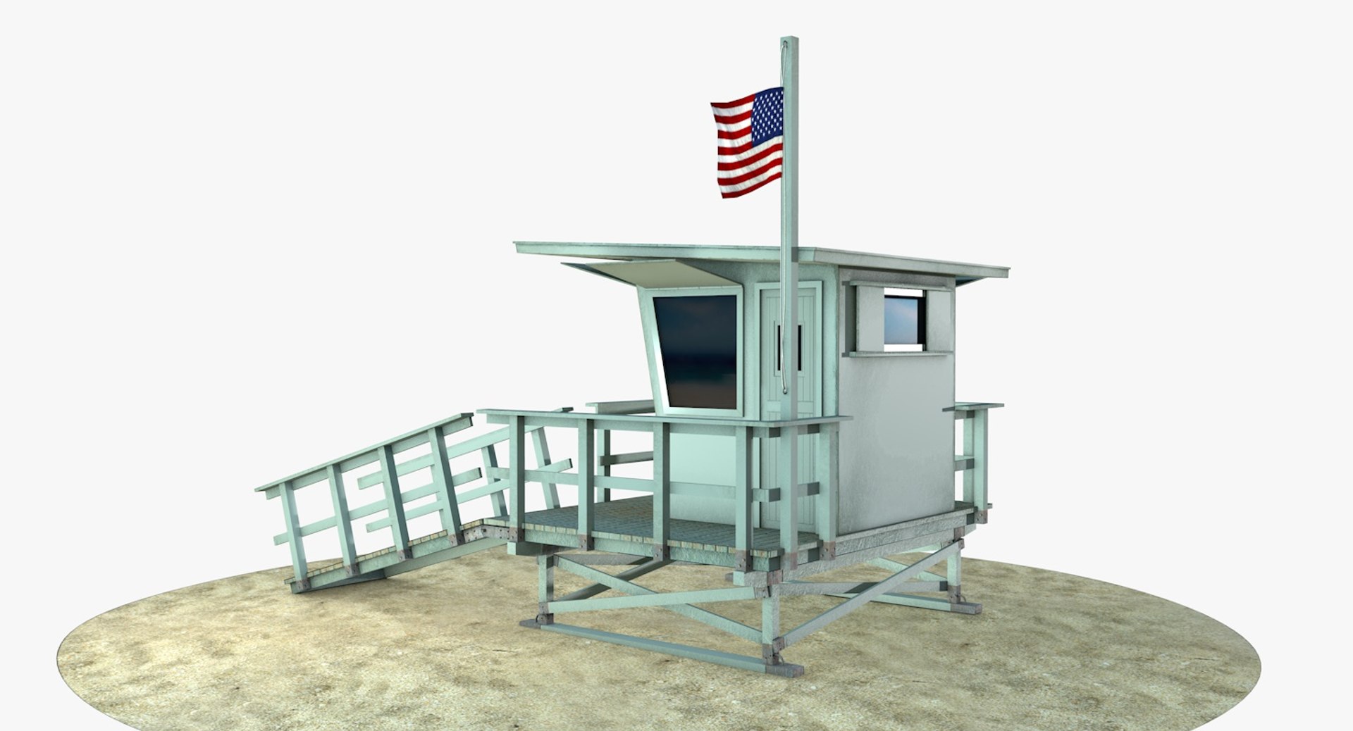 3d Model Lifeguard Tower