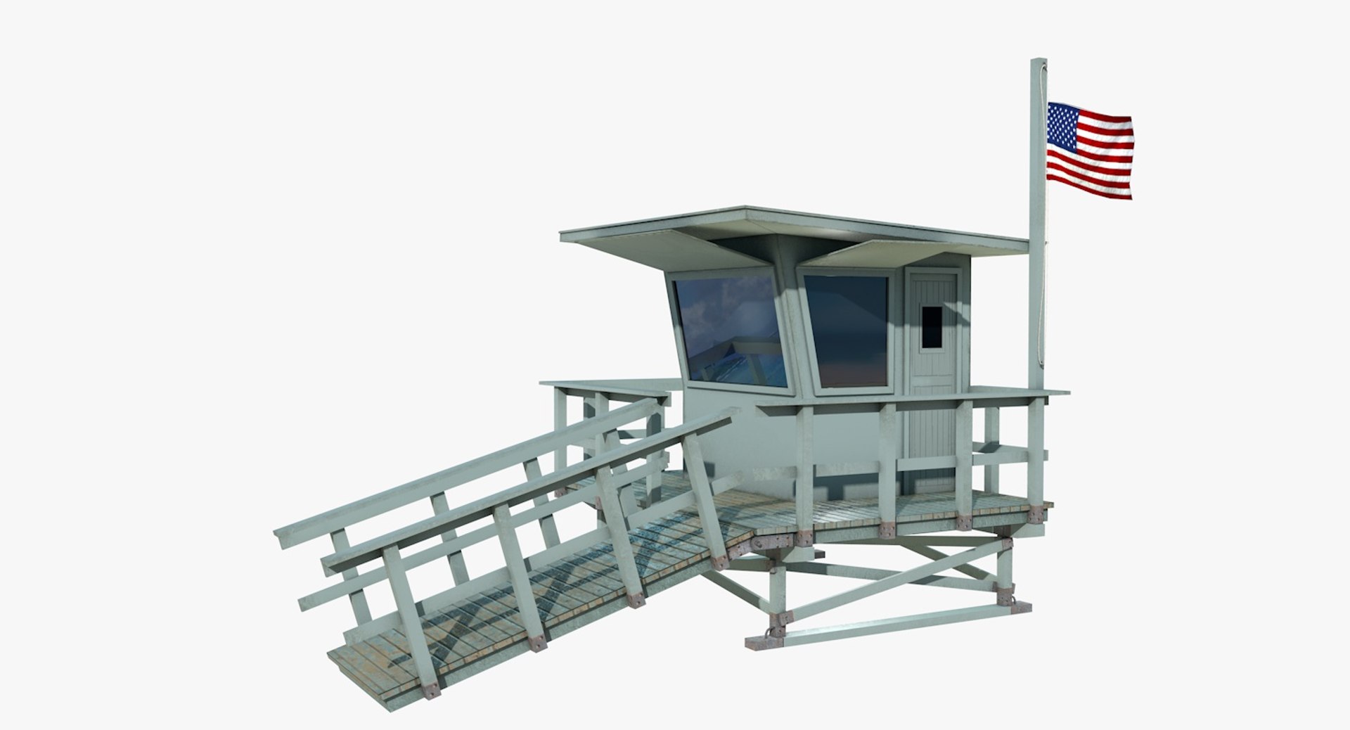 3d Model Lifeguard Tower