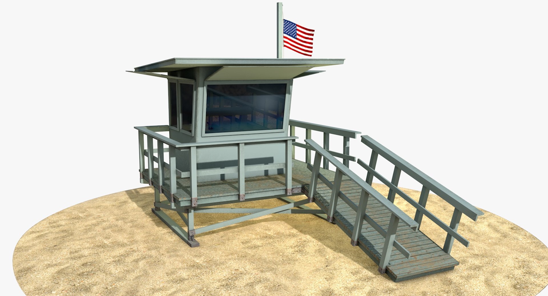 3d Model Lifeguard Tower