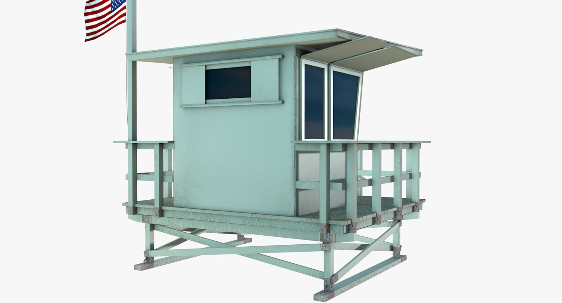 3d Model Lifeguard Tower