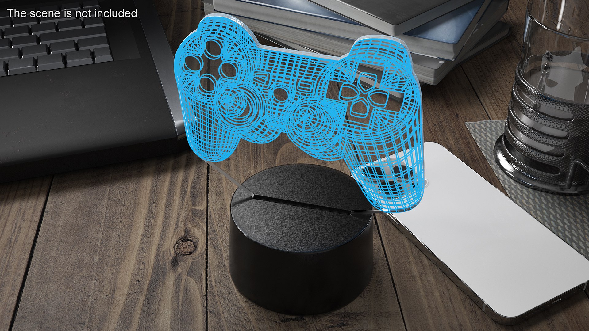 Gamepad Shape LED Hologram Night Light Blue 3D Model - TurboSquid 2098255