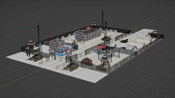 modelo 3d Base militar de Turkmenistán - TurboSquid 1885145