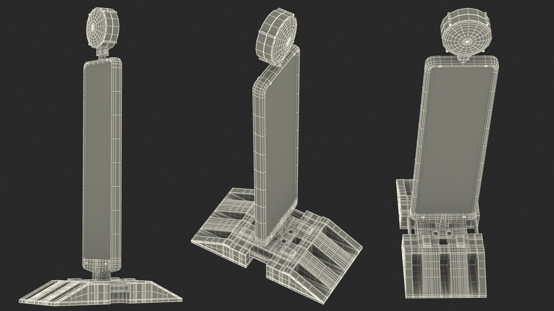 3D model roadworks traffic post warning light - TurboSquid 1706731