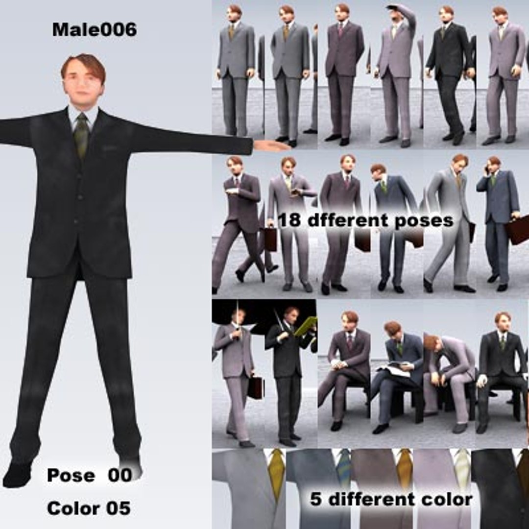 Male Man People 3d Model