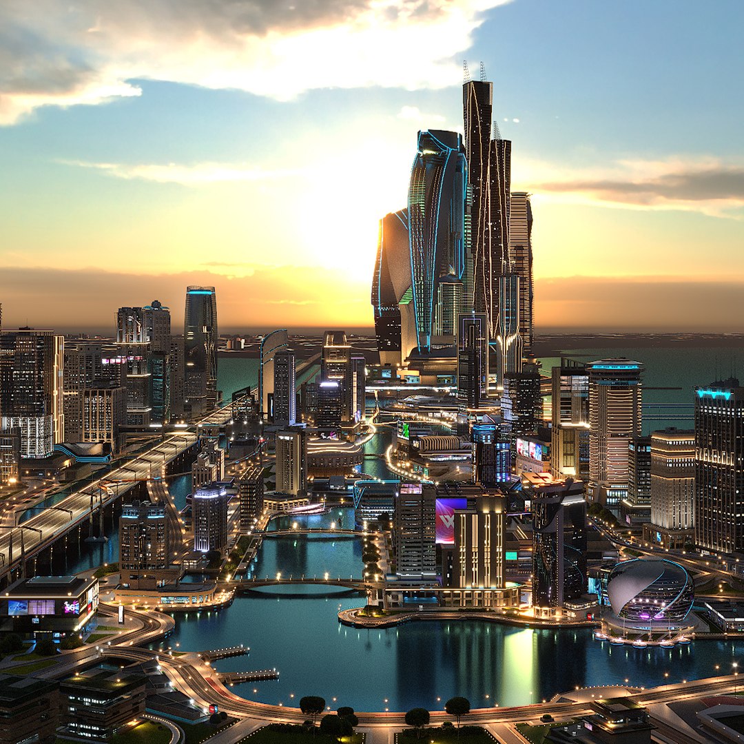 Downtown Night Scene 3D Model - TurboSquid 1977245