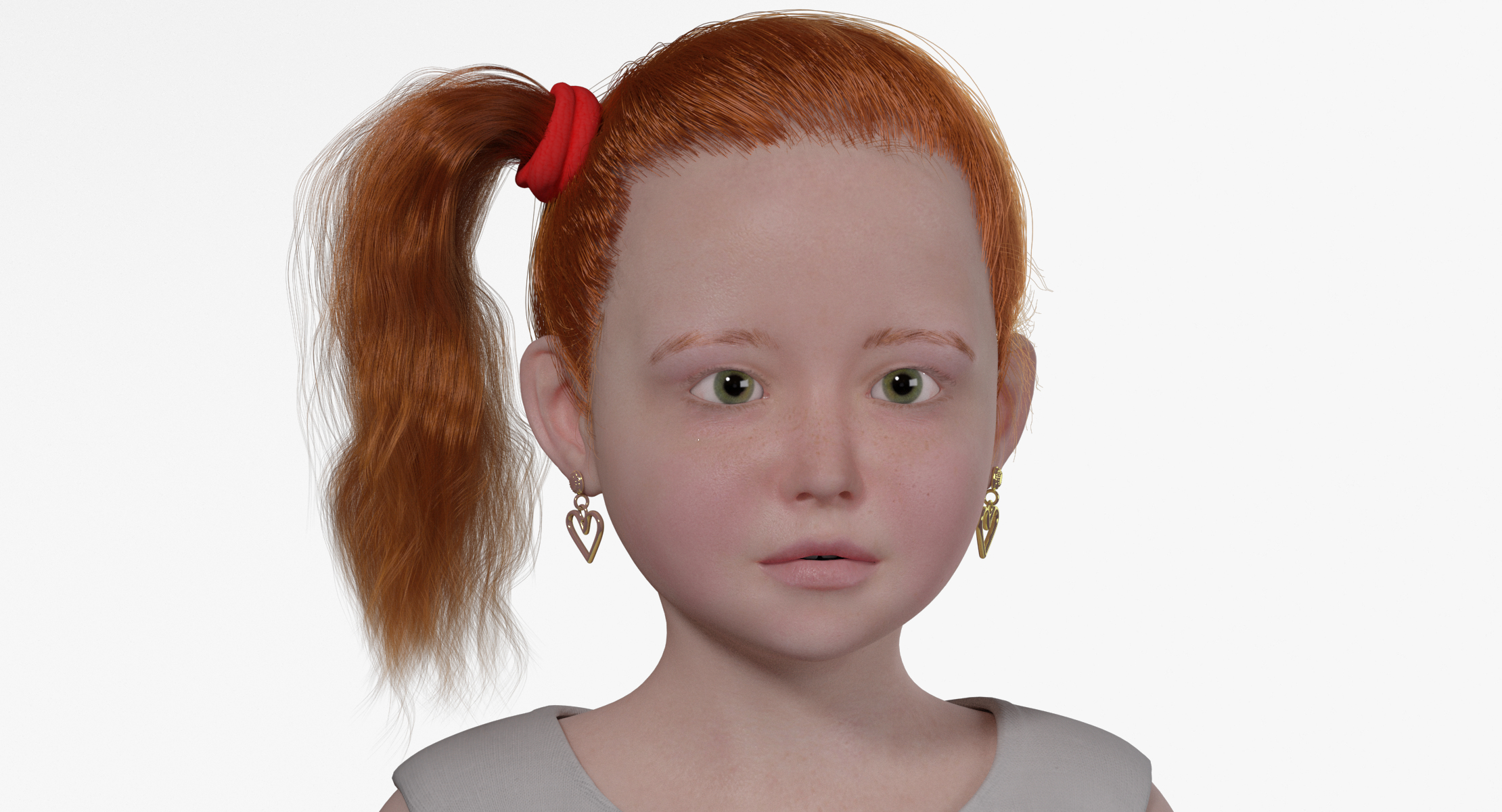 3d model rosemary realistic child rig