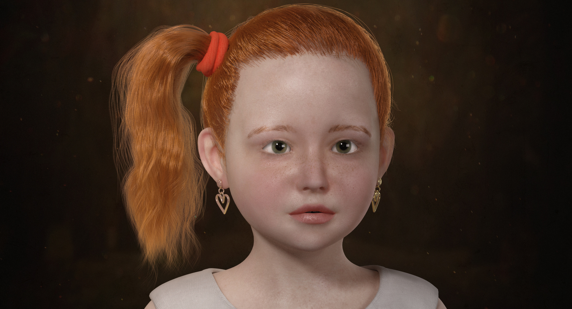 3d model rosemary realistic child rig