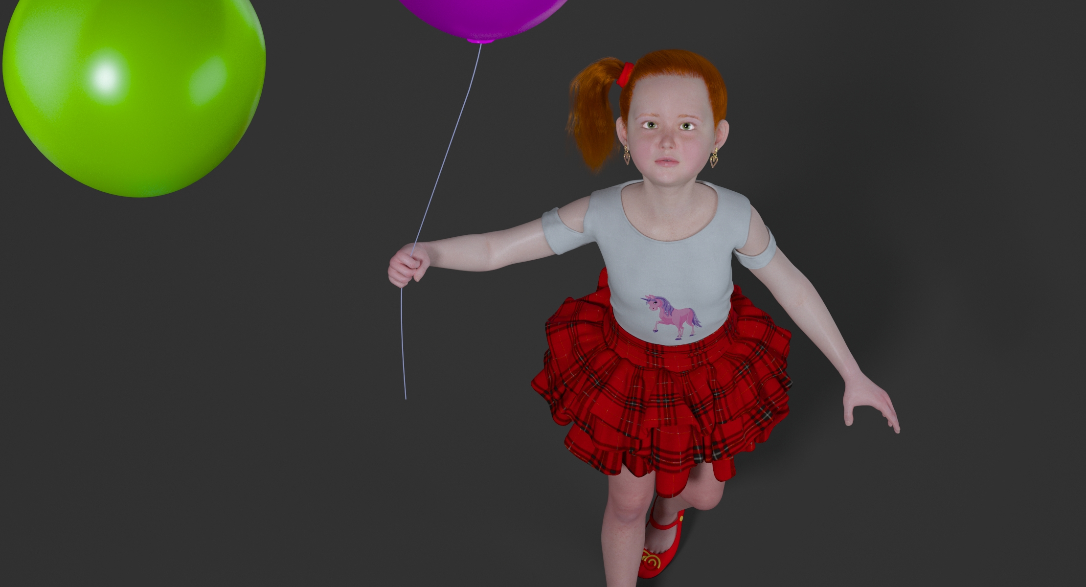 3d model rosemary realistic child rig
