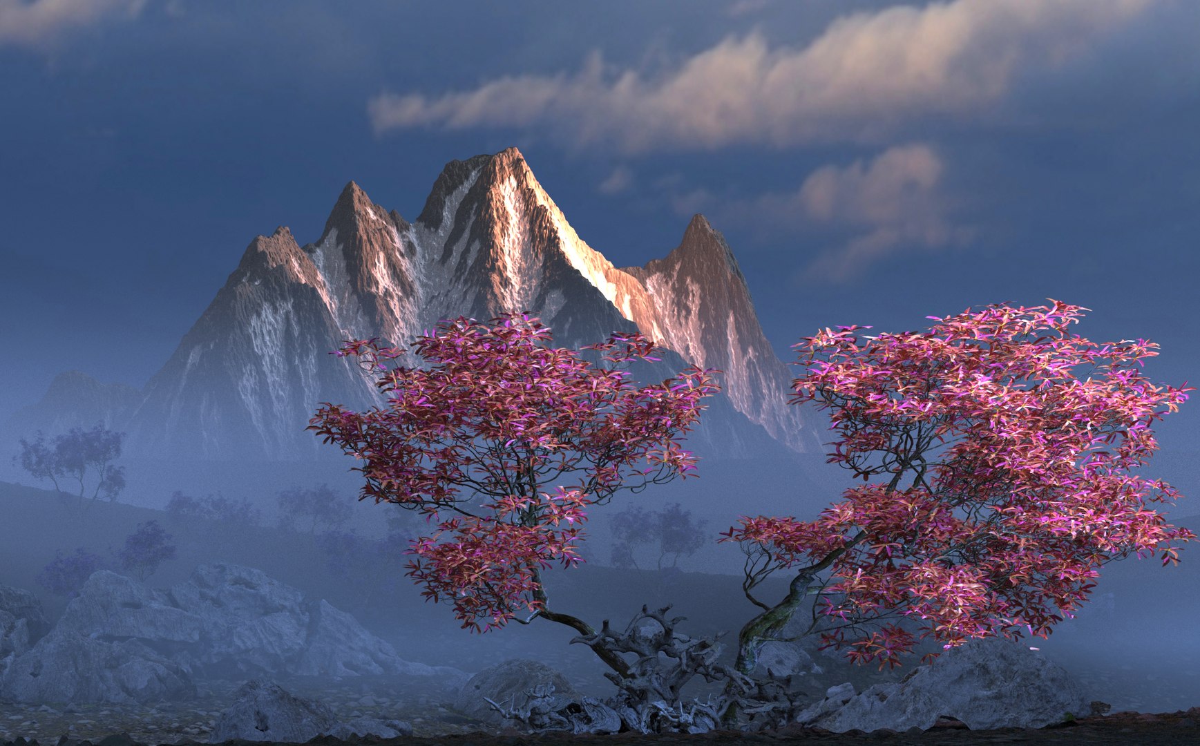 Mountain Landscape Animated 3D Model - TurboSquid 1827732