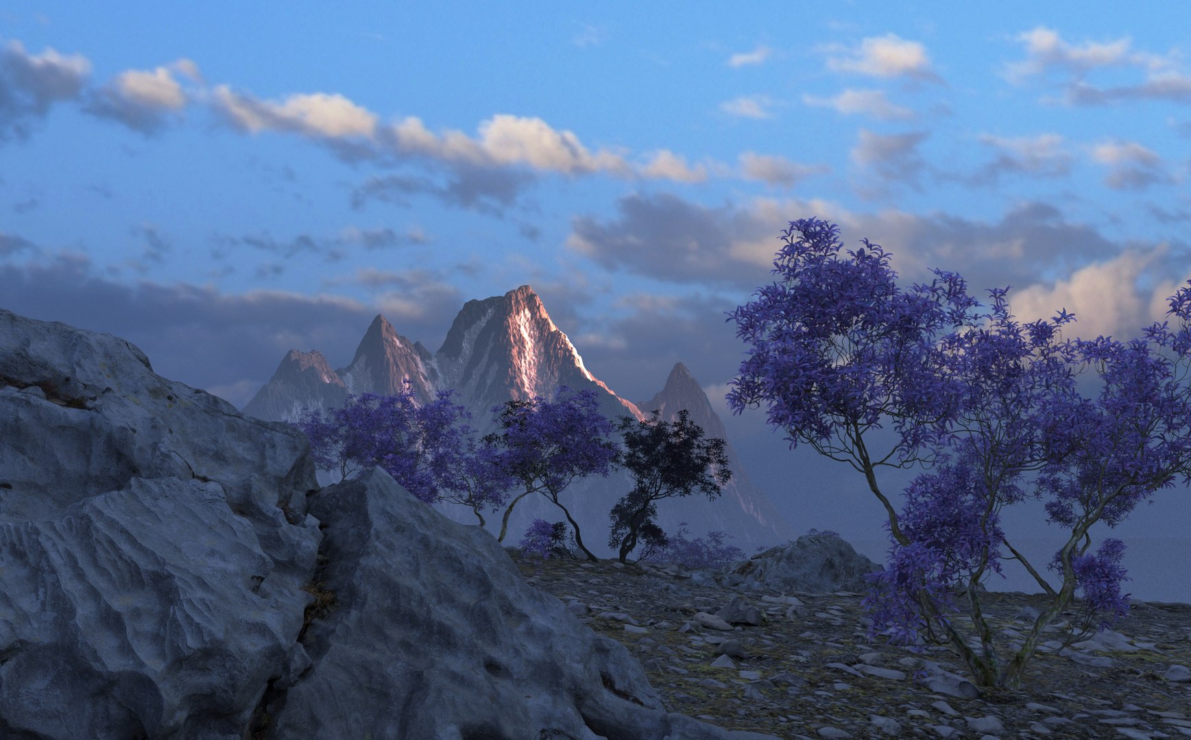 Mountain Landscape Animated 3D Model - TurboSquid 1827732