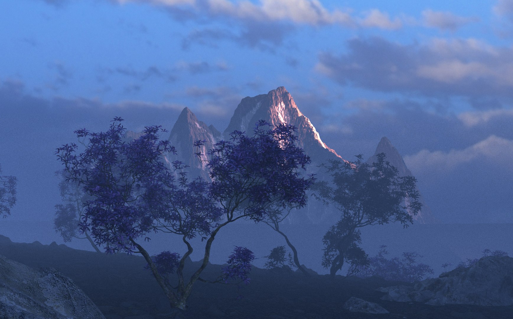 Mountain Landscape Animated 3D Model - TurboSquid 1827732