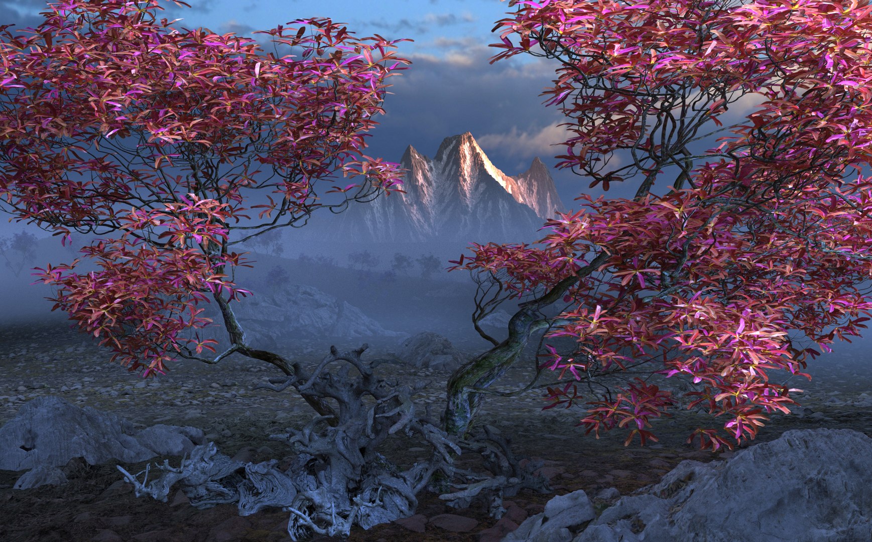 Mountain Landscape Animated 3D Model - TurboSquid 1827732