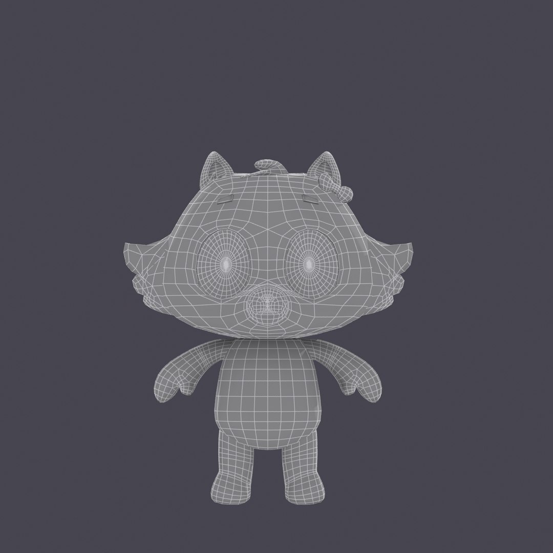 3d Cute Cartoon Cat Model