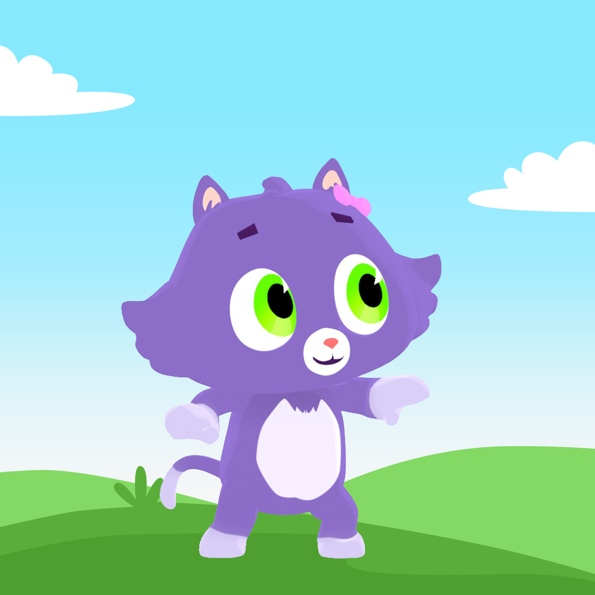 3d cute cartoon cat model