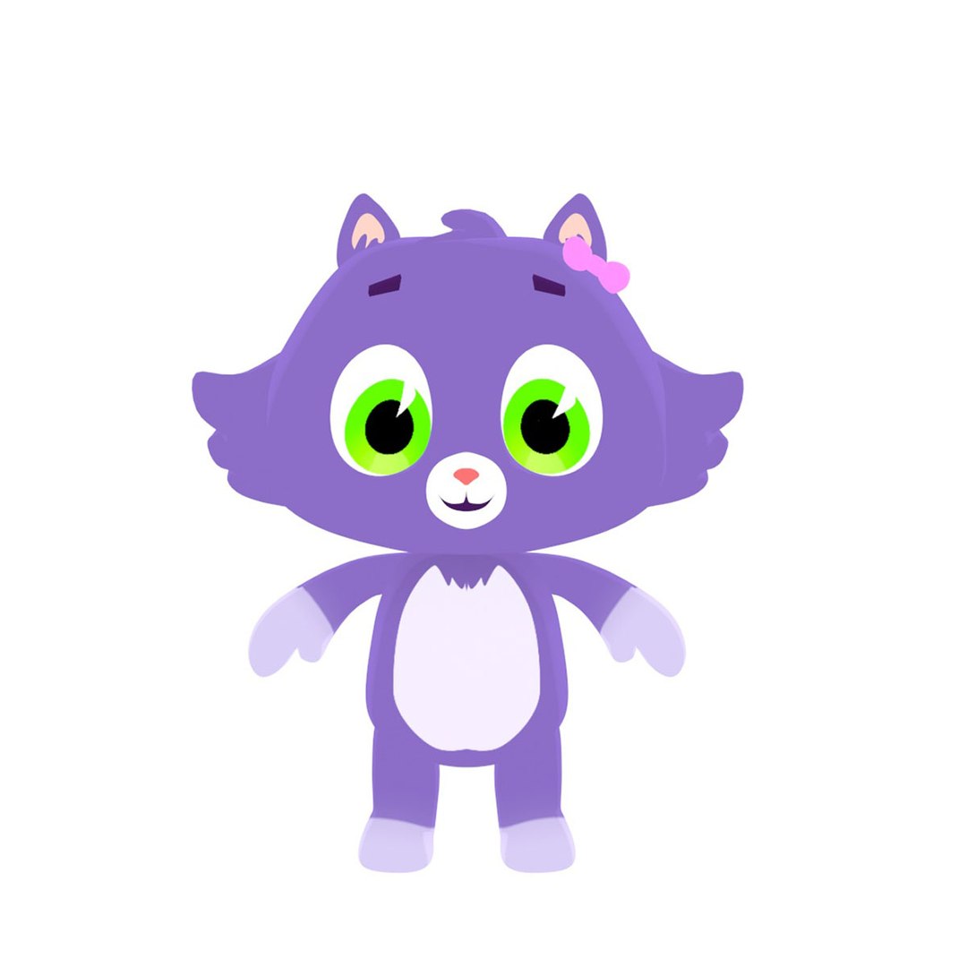3d Cute Cartoon Cat Model