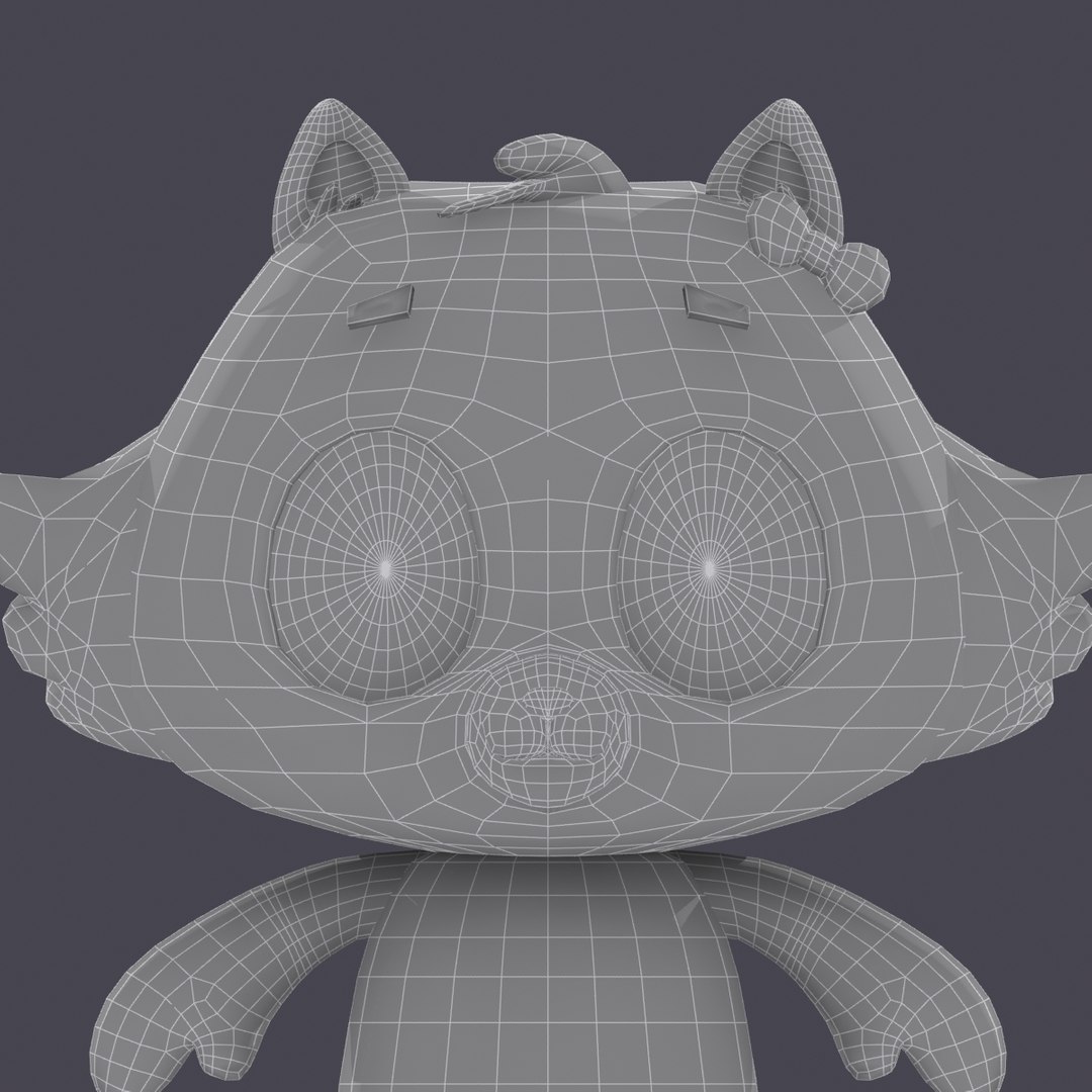 3d Cute Cartoon Cat Model