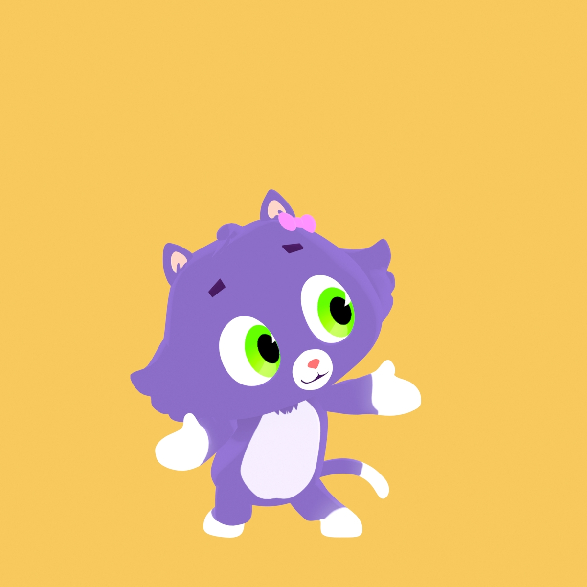 3d cute cartoon cat model