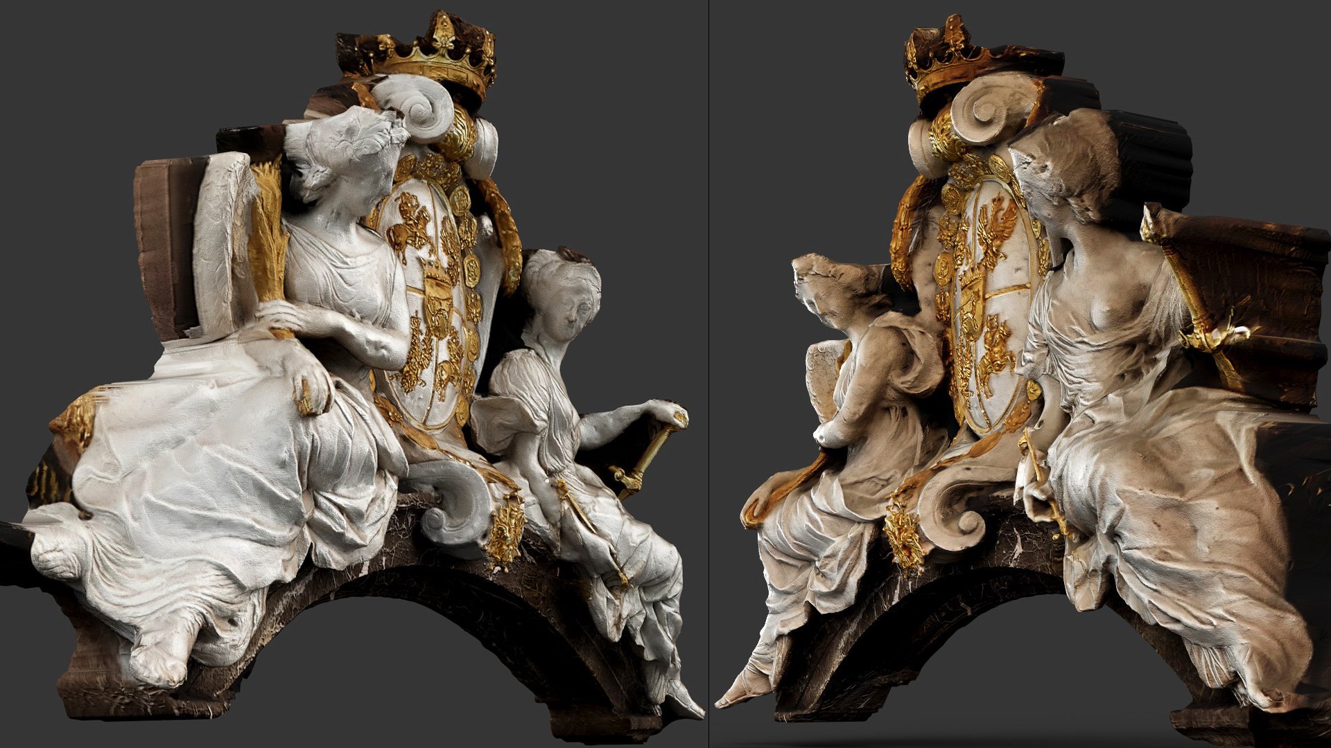 Baroque Figures Palace Entrance Interior Sculpture Scan 3D - TurboSquid ...