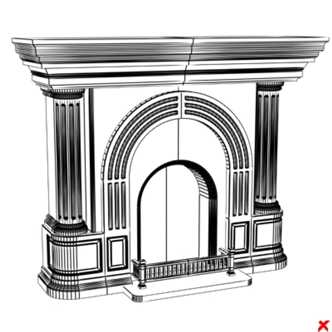 Fireplace 3d Dxf