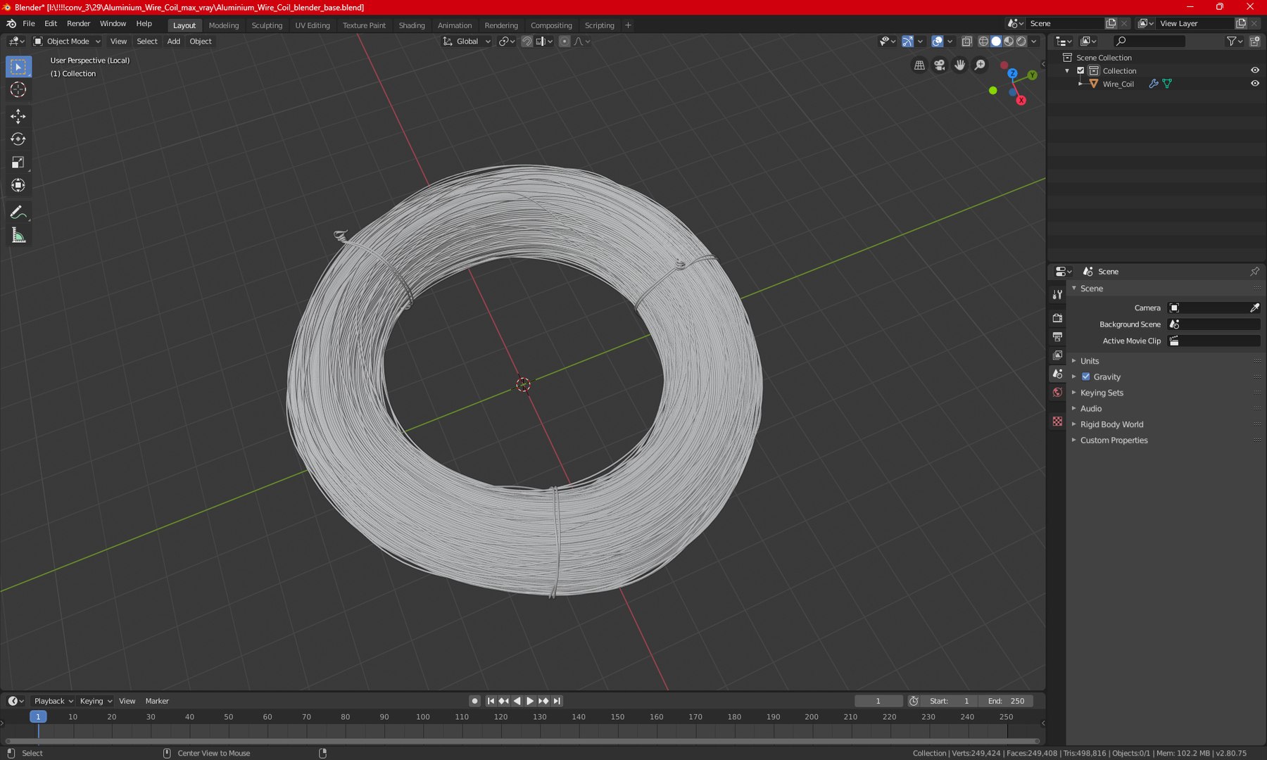 3D Stainless Steel Wire Coil - TurboSquid 2191862