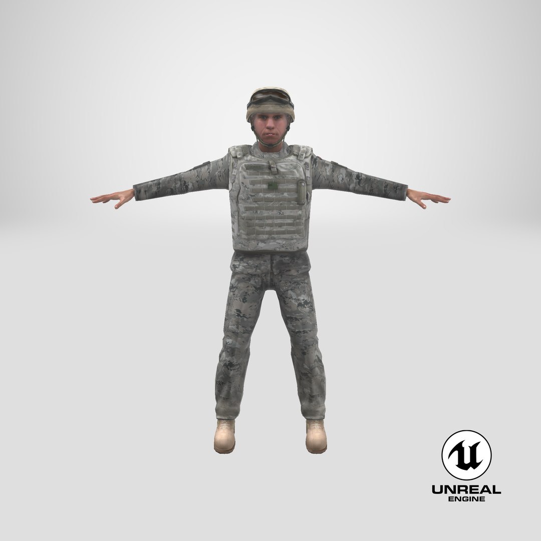 3d army soldier model