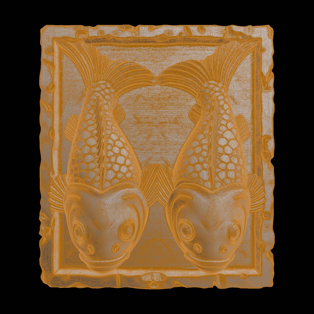 3D Twin Fish Relief Plaque 3D Print Model Model - TurboSquid 2517627