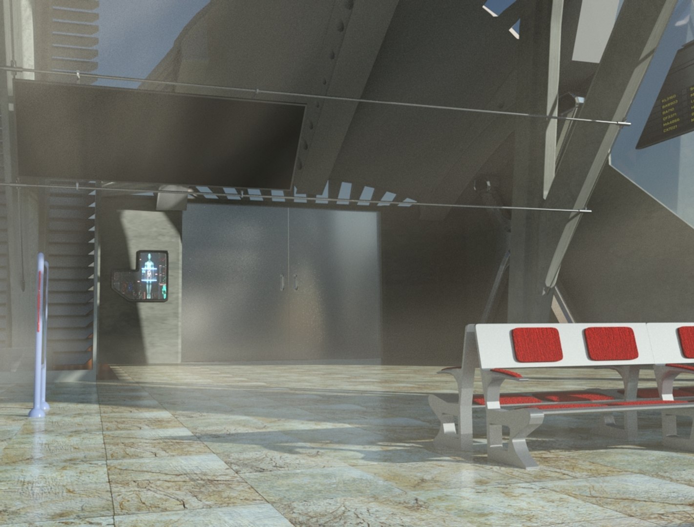 3D airport terminal model - TurboSquid 1271875