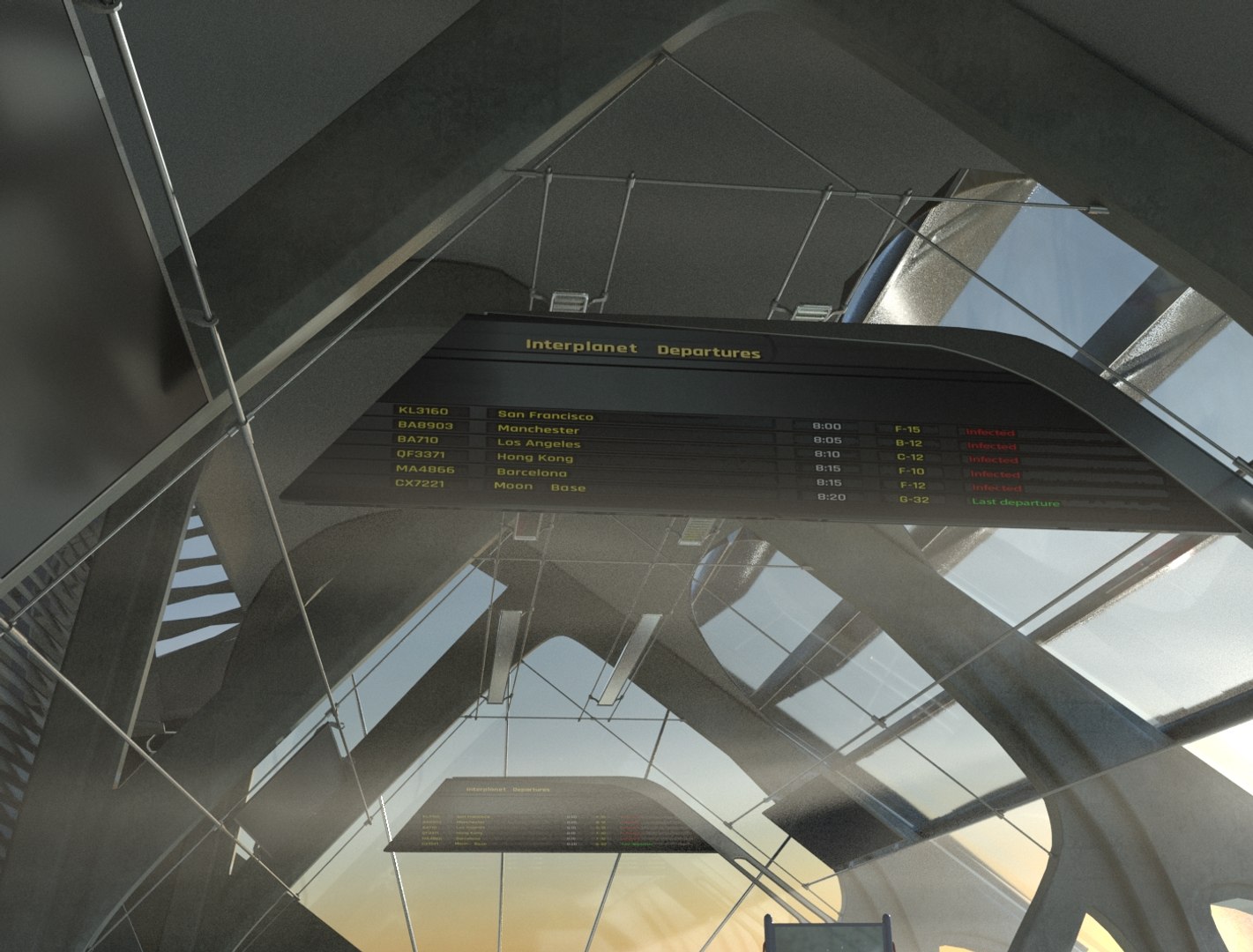 3D airport terminal model - TurboSquid 1271875
