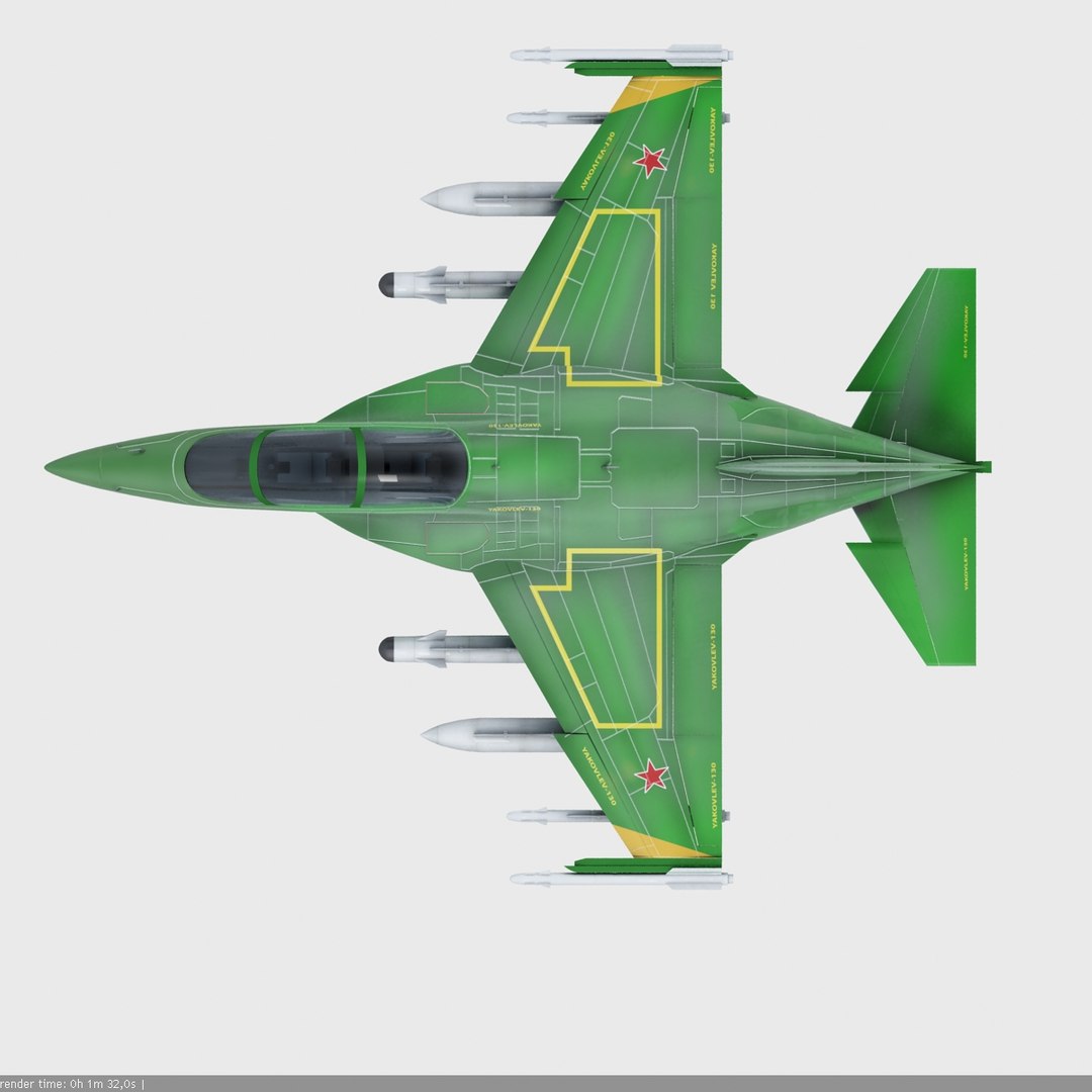 3d Model Of Yak 130 Military Aircraft