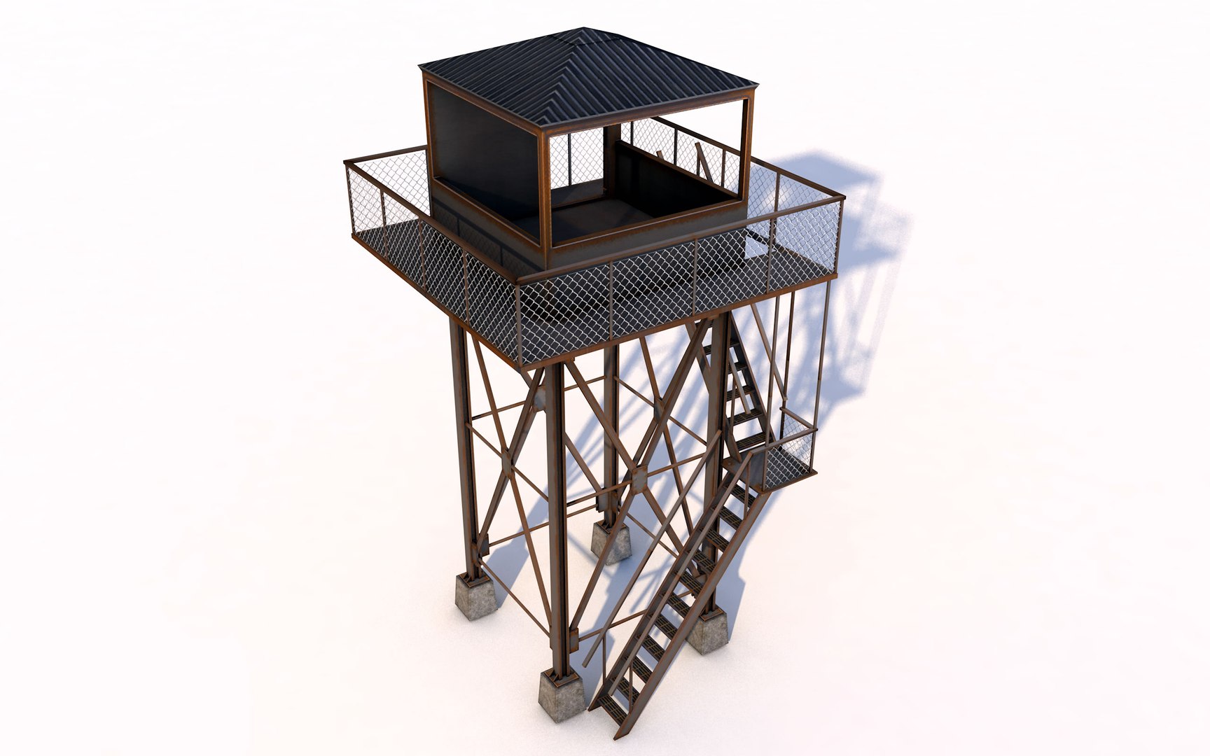 3D Model Lookout Tower Military - TurboSquid 1508770