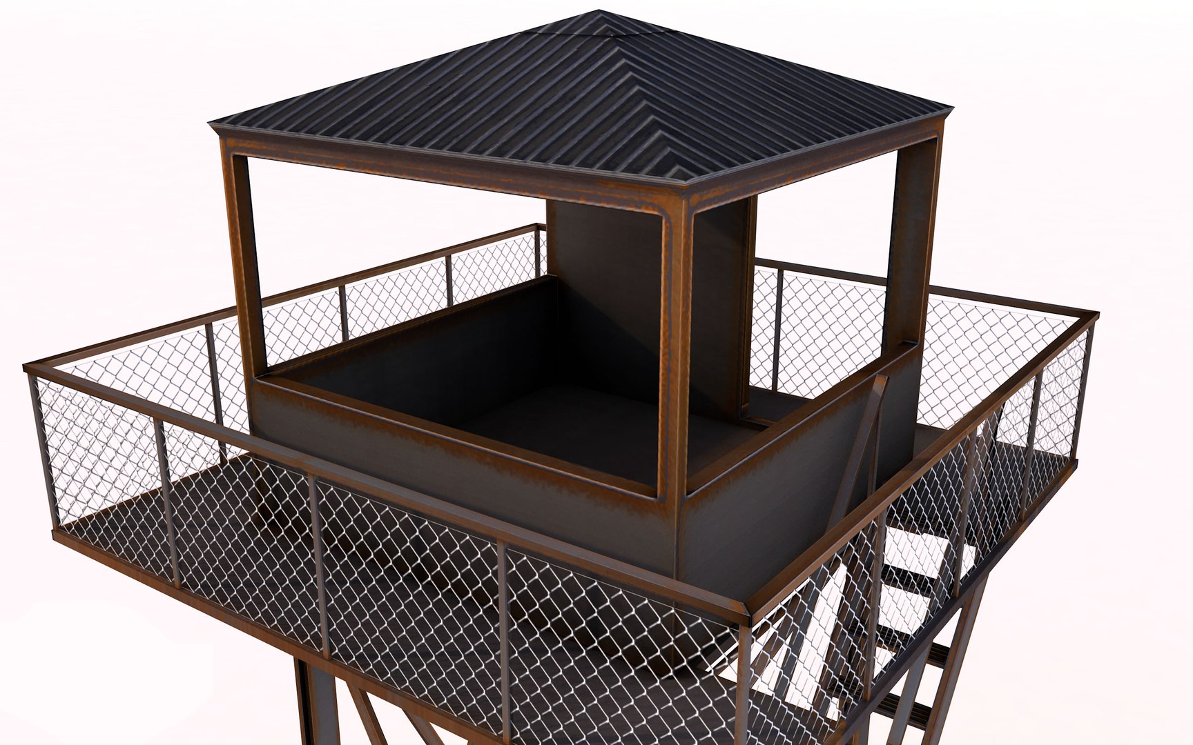3D Model Lookout Tower Military - TurboSquid 1508770