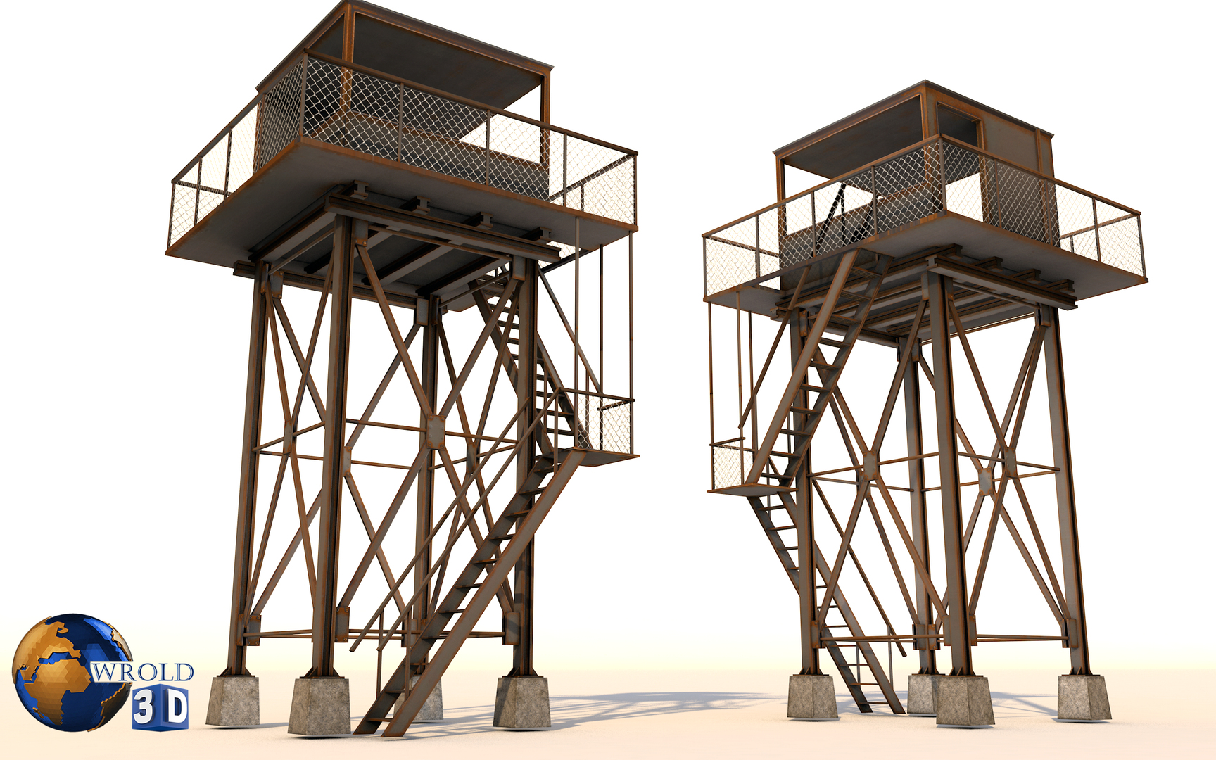 3D model lookout tower military - TurboSquid 1508770