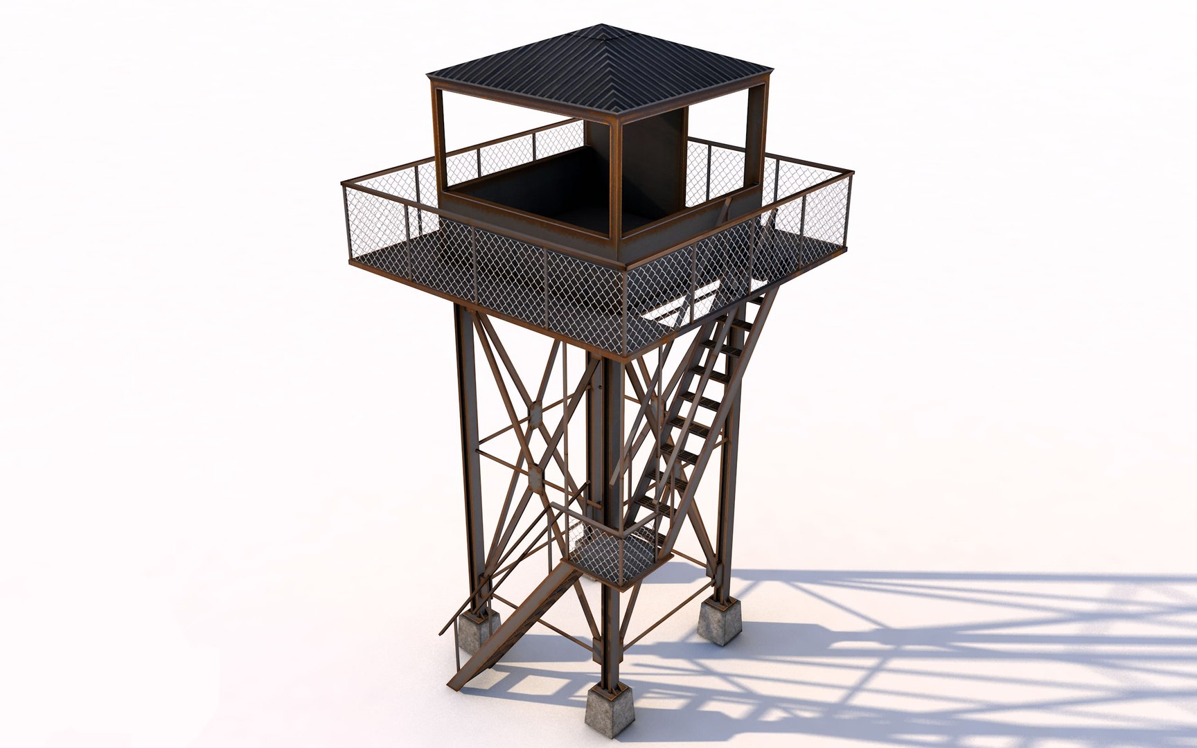 3D Model Lookout Tower Military - TurboSquid 1508770
