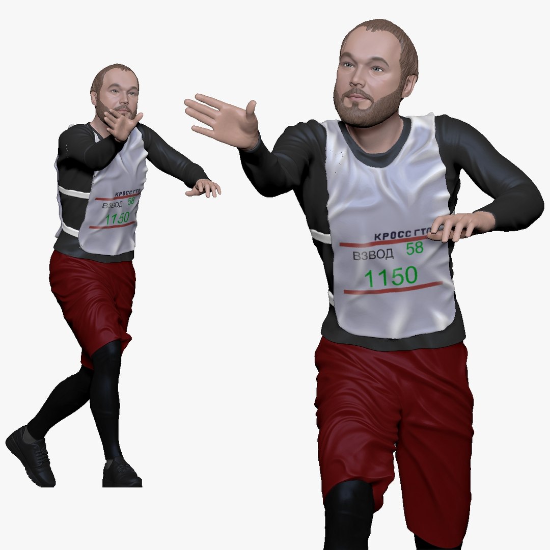 001180 bearded runner 3D model - TurboSquid 1734795