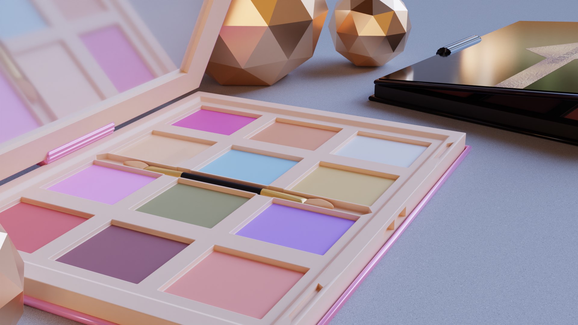 Compact Cosmetic Makeup Box 3D Model - TurboSquid 2099675