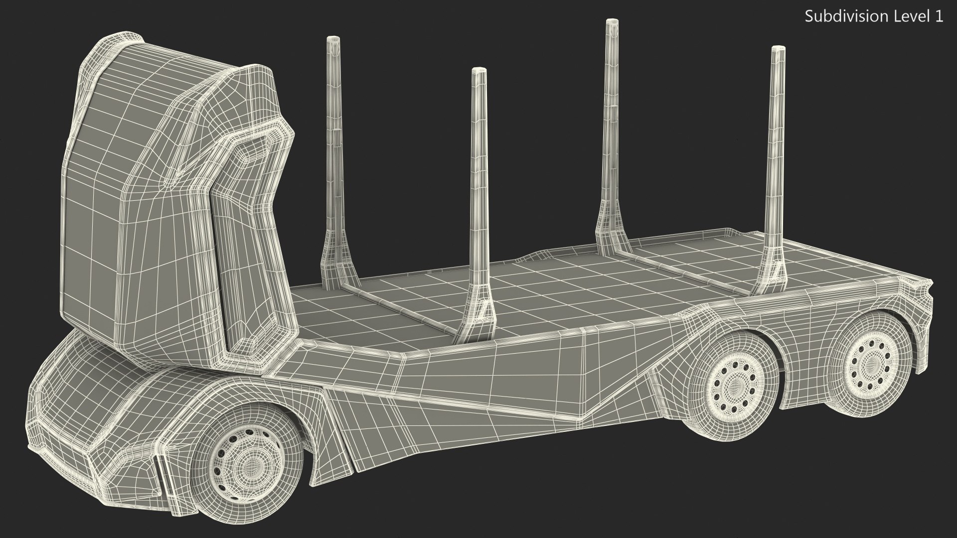 Autonomous electric logging truck 3D model - TurboSquid 1636718