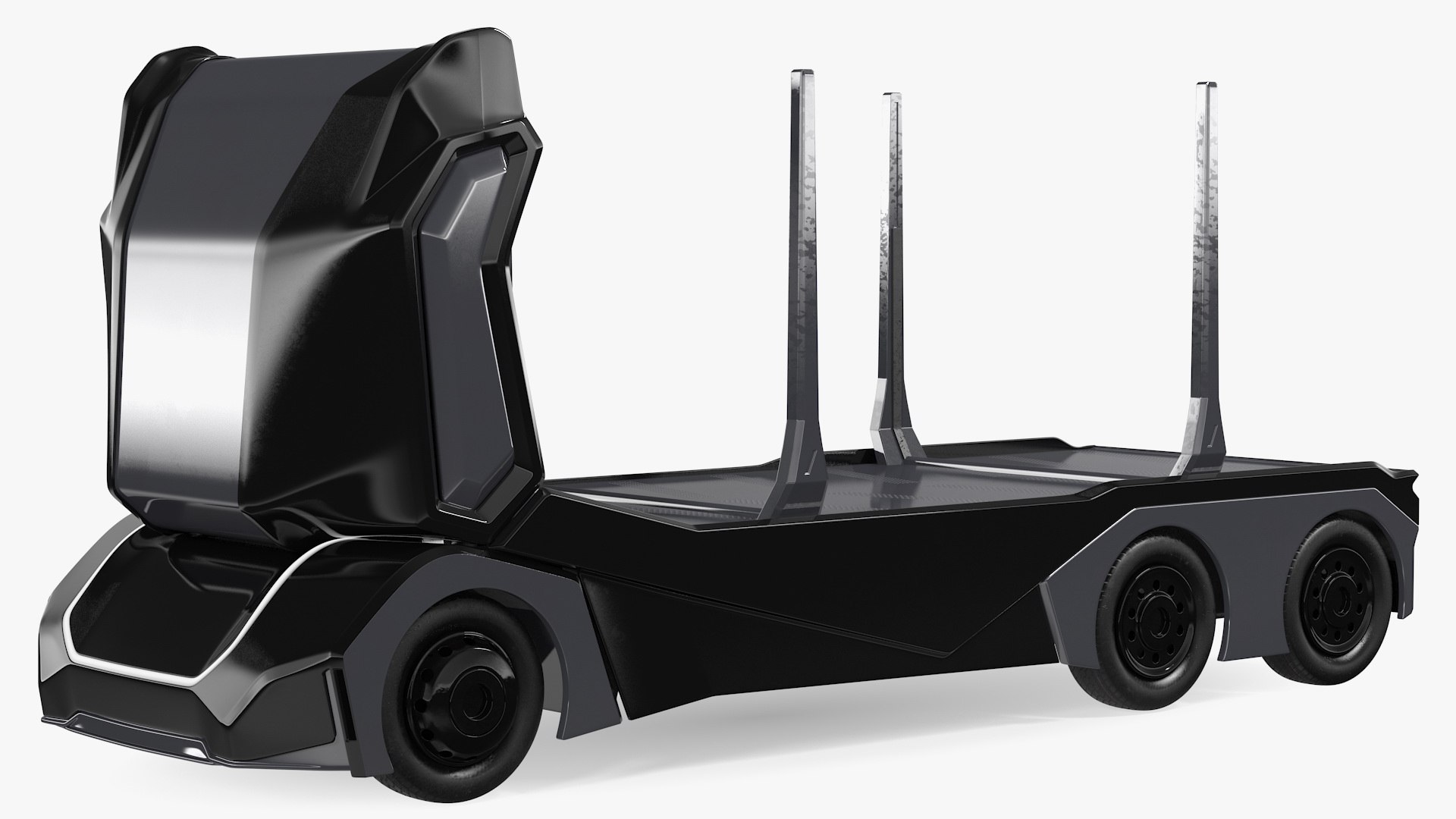 Autonomous Electric Logging Truck 3D Model - TurboSquid 1636718
