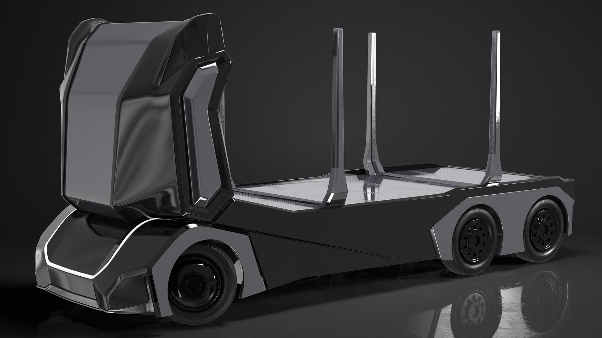 Autonomous Electric Logging Truck 3D Model - TurboSquid 1636718