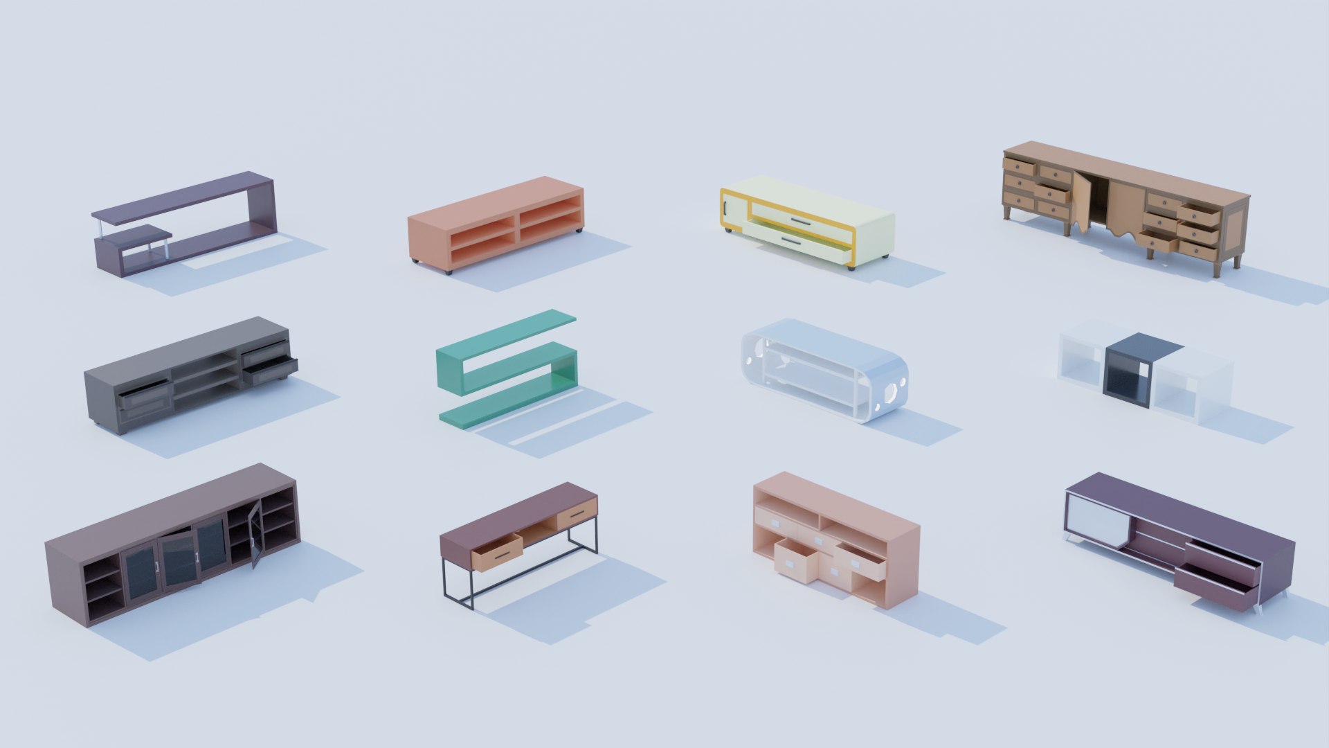 Pack 84 Low-Poly Furniture Model - TurboSquid 2082997